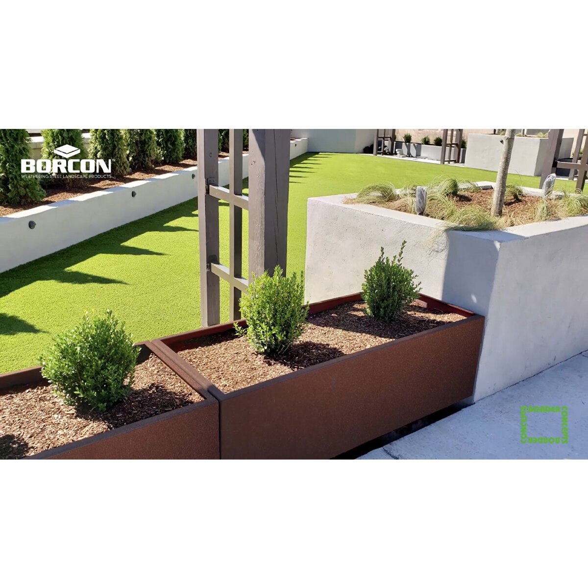 Border Concepts Border Line Steel Landscape Edging Brown 1/8 in. x 4 in ...