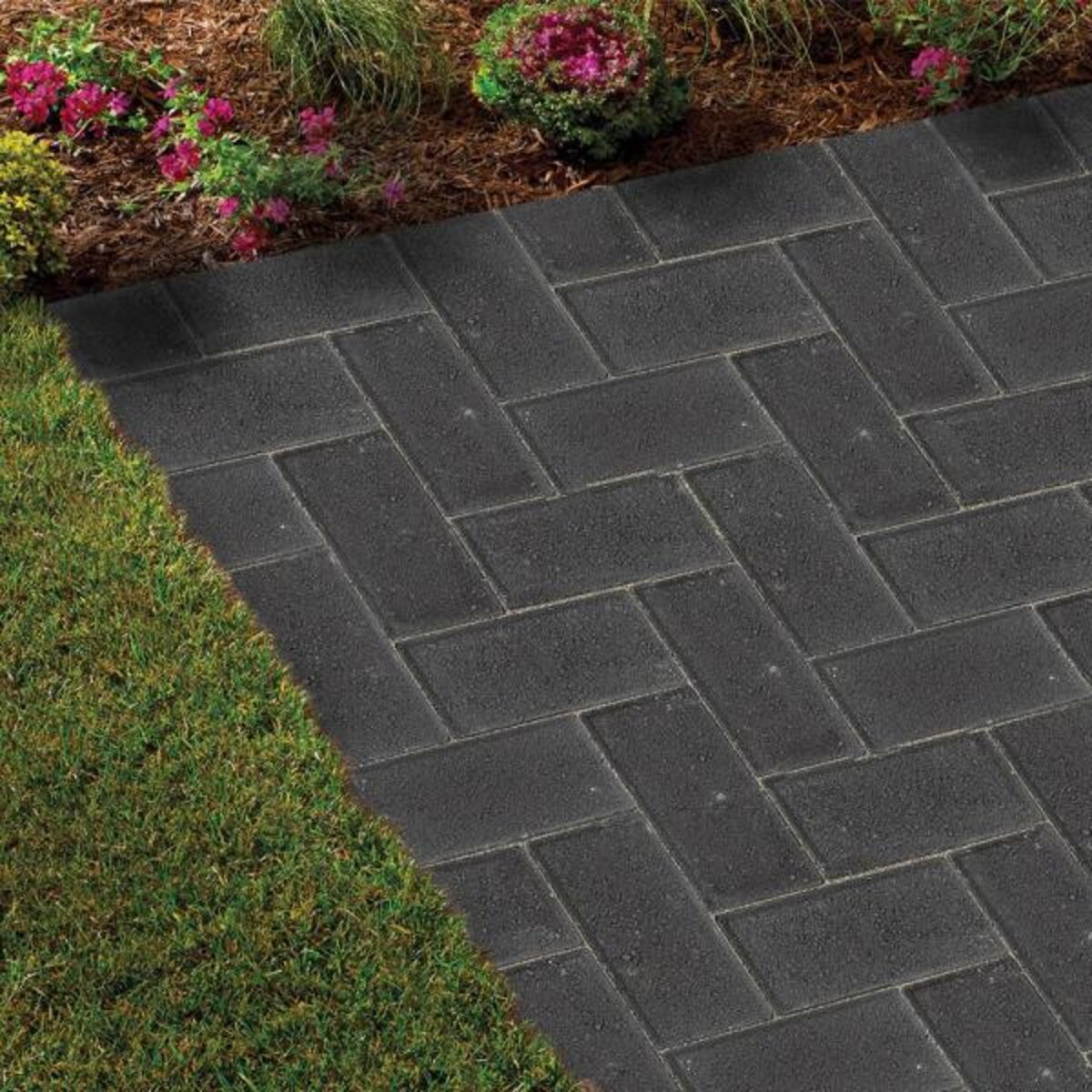 Borgert Holland Paver Charcoal 4 in. x 8 in. 60 mm (94 sq. ft./pallet ...