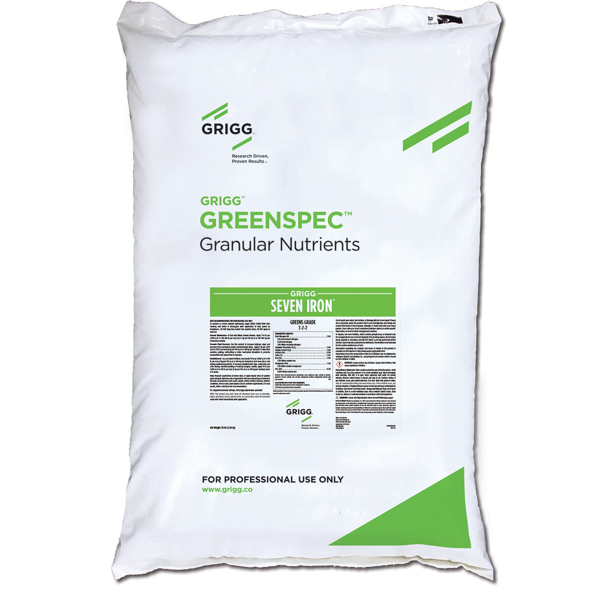 Brandt Grigg Seven Iron 7-7-7 7% Fe 1.5% Mn 0.2% Zn Soluble Fertilizer ...