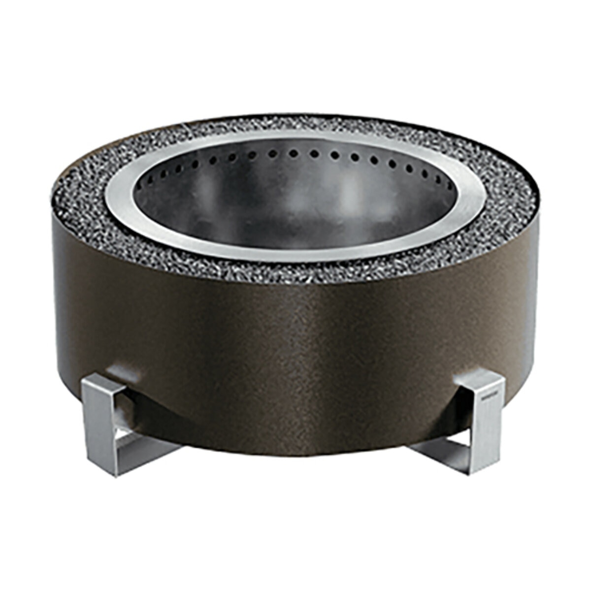 Breeo Luxeve Smokeless Fire Pit w/ Lid & Glass Bronze Vein 24 in | SiteOne