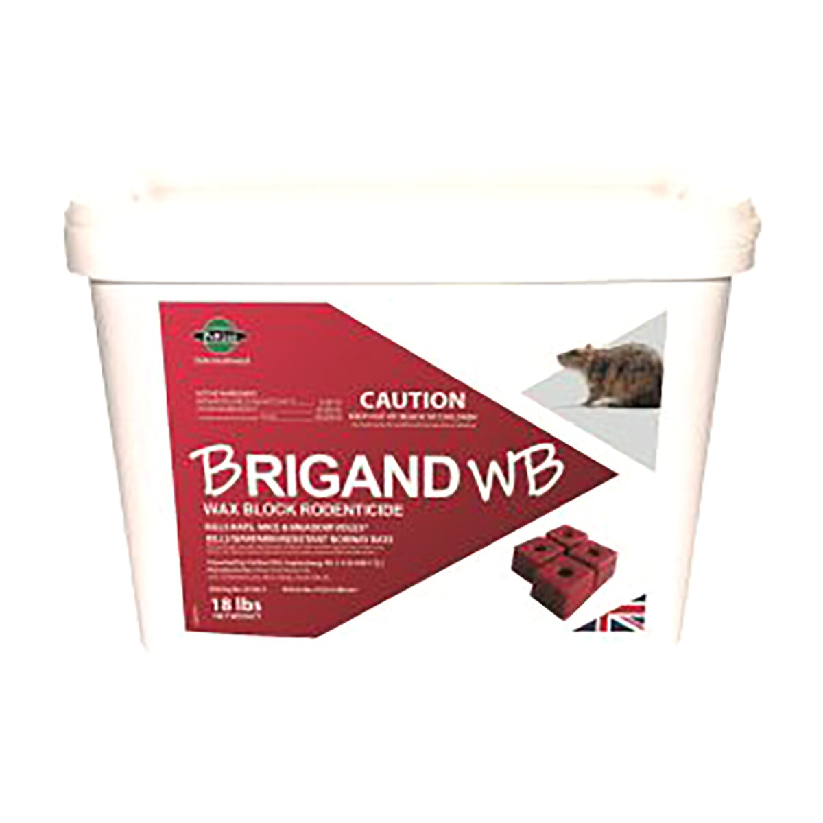 Brigand Wax Block Rodenticide 18 lb. Pail | SiteOne US
