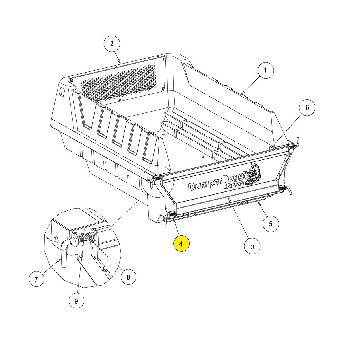 Buyers Products DumperDogg End Cap Poly For Polly Dumper | SiteOne US