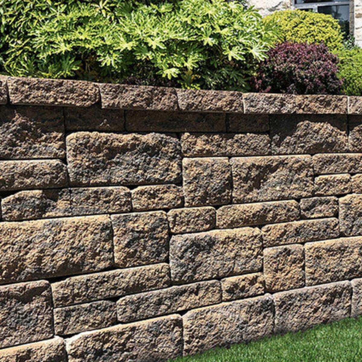 Calstone Allan Block Wall Junior Lite Tan/Brown/Charcoal 12 in. x 4 in ...