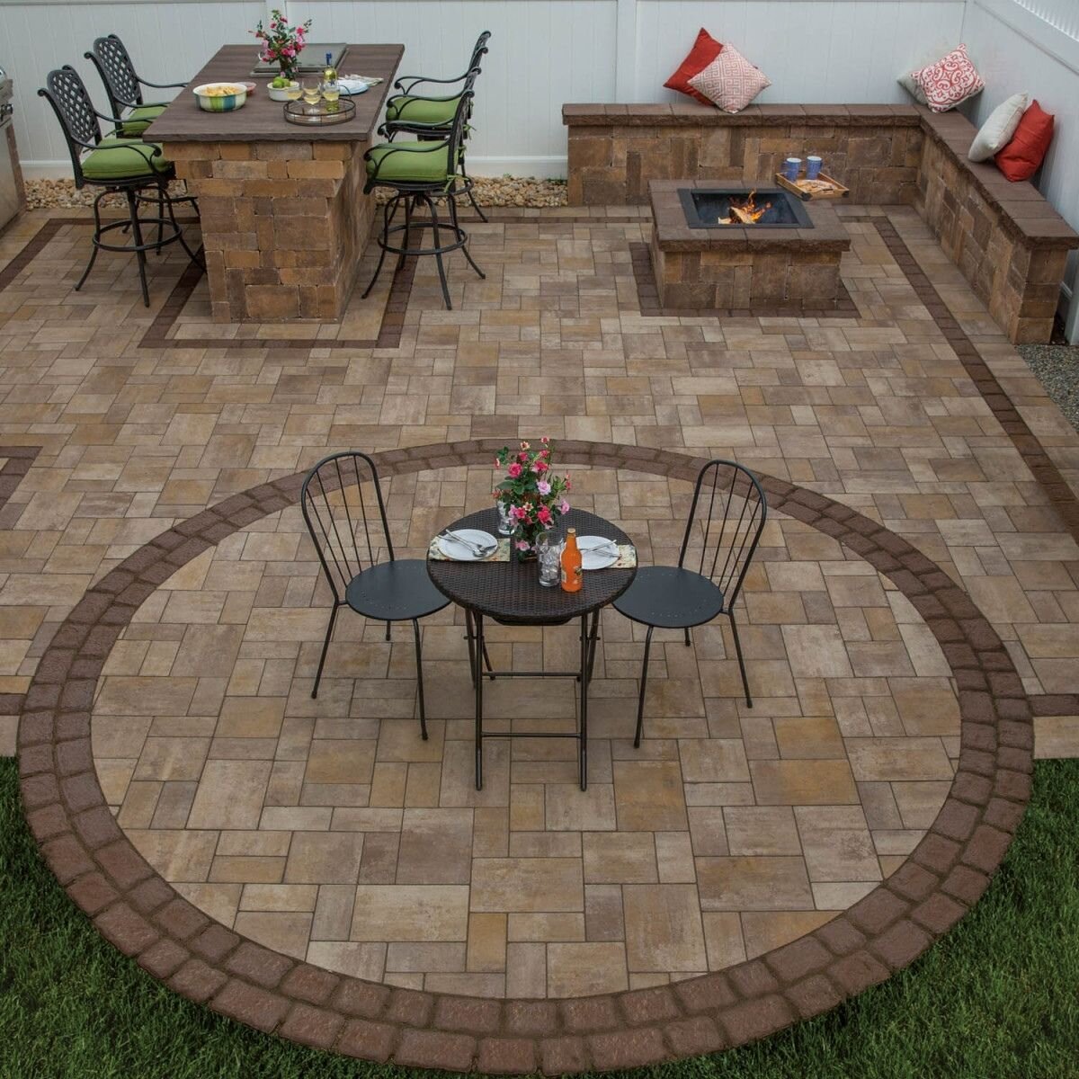 Cambridge Ledgestone Paver Smooth 3 pc. Design Kit Sahara/Chestnut 2-3/ ...