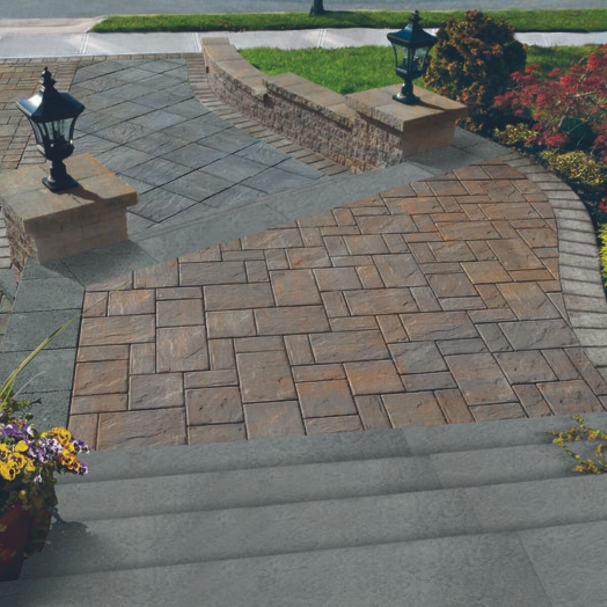 Cambridge Sherwood Ledgestone Paver 3 pc. Design Kit XL Toffee/Onyx 2-3 ...
