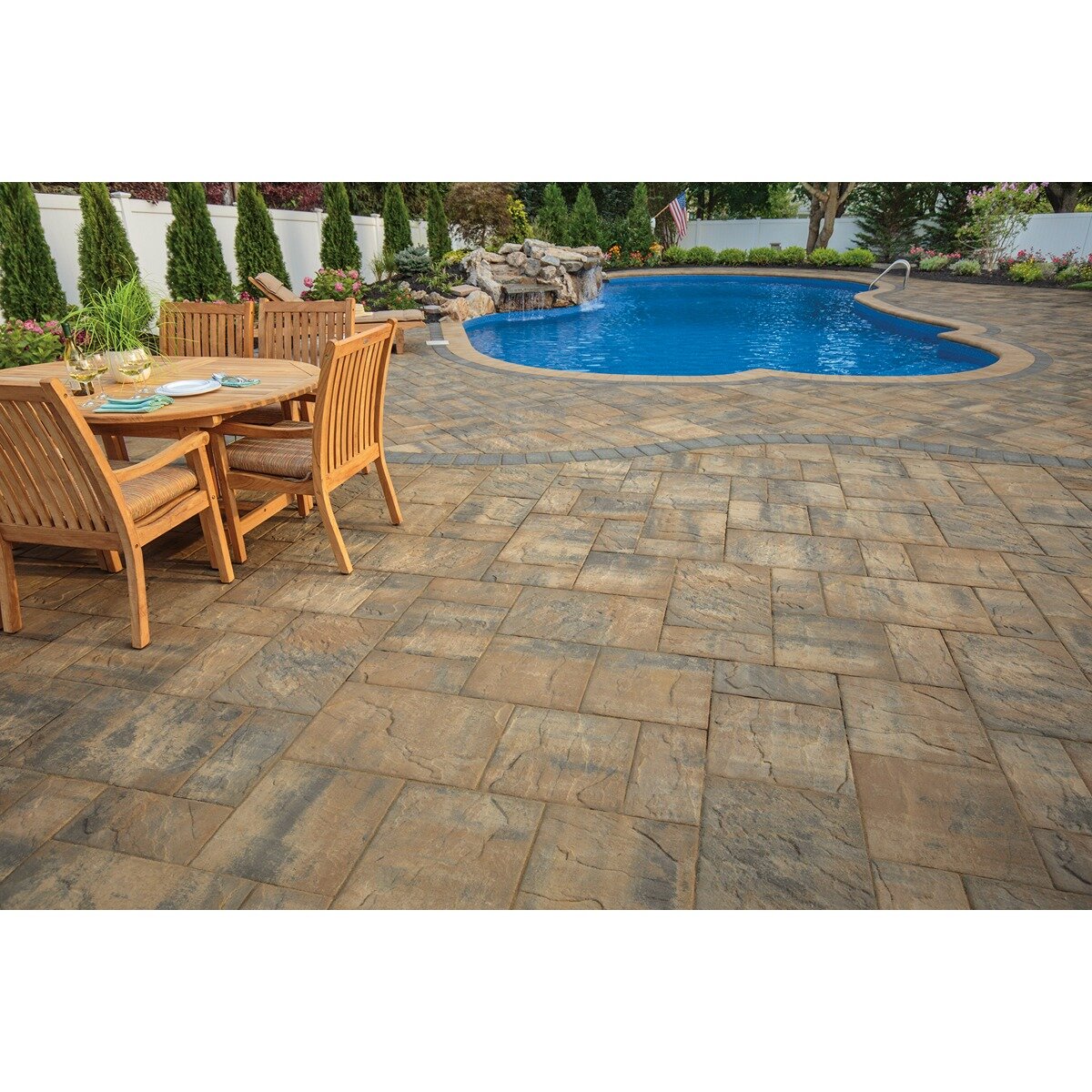 Cambridge Sherwood Ledgestone Paver 3 pc. Design Kit XL Limestone ...