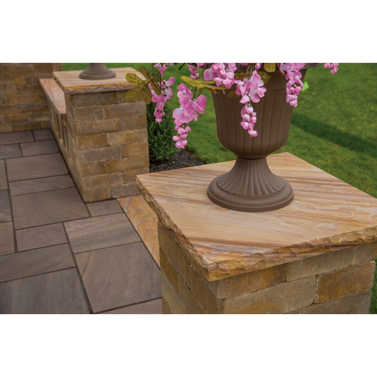 Cambridge Natural Stone Column Cap Flat Blackburn 24 in. x 24 in. x 2 ...