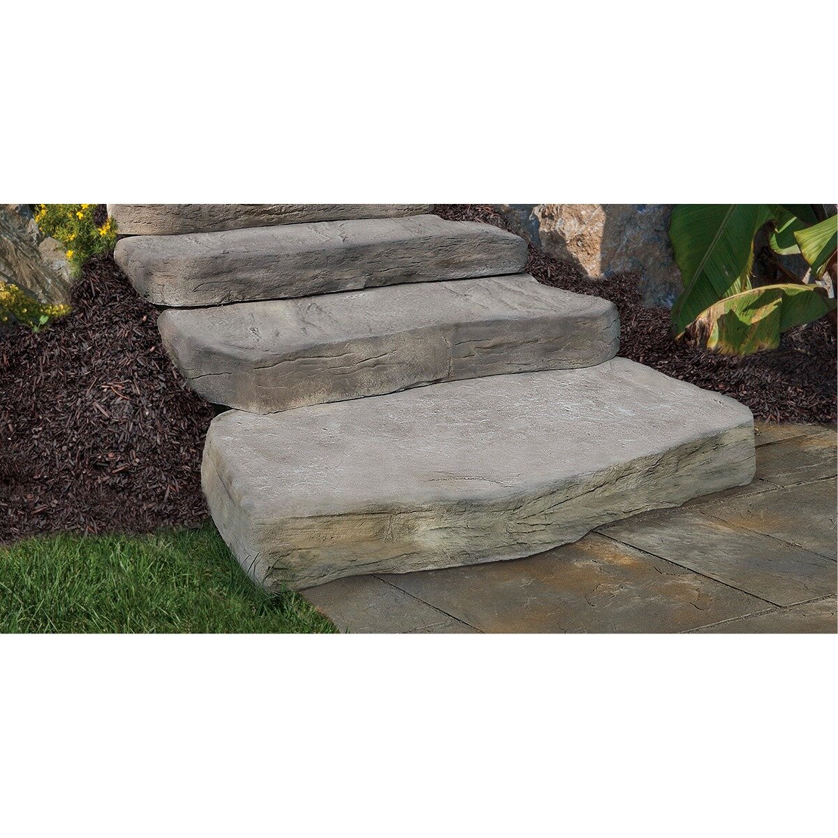 Cambridge Cast Stone Palisades 4 pc. Step Set Kit Chestnut 48 in. X 32 in. X 6 in. (1 ea./pallet ...