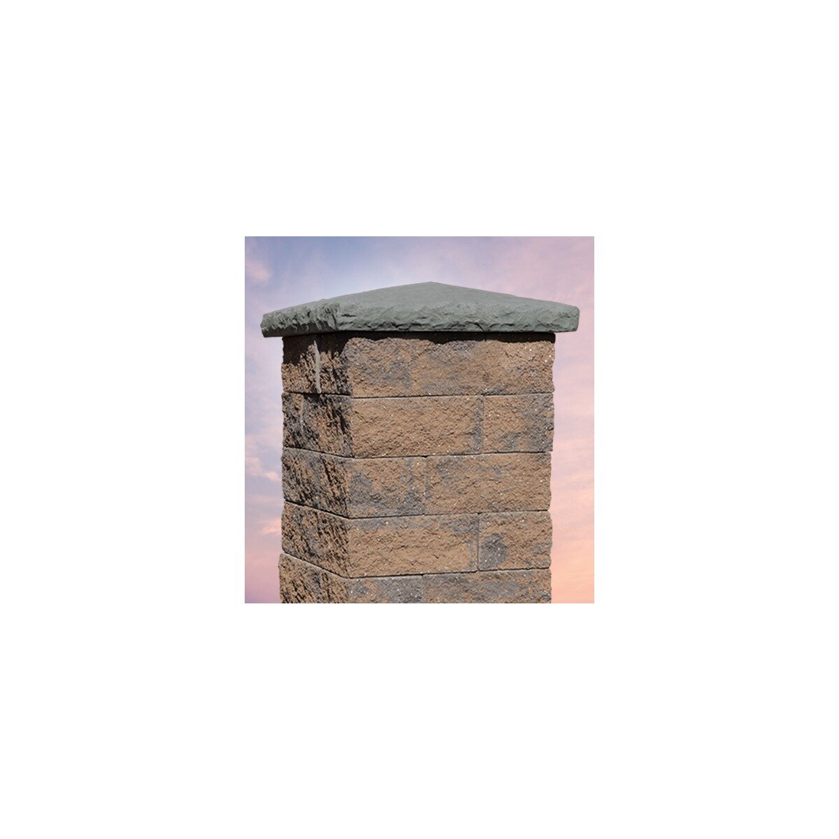 Cambridge Cast Stone Pyramid Column Cap Bluestone 24 in. x 24 in. x 2-5 ...