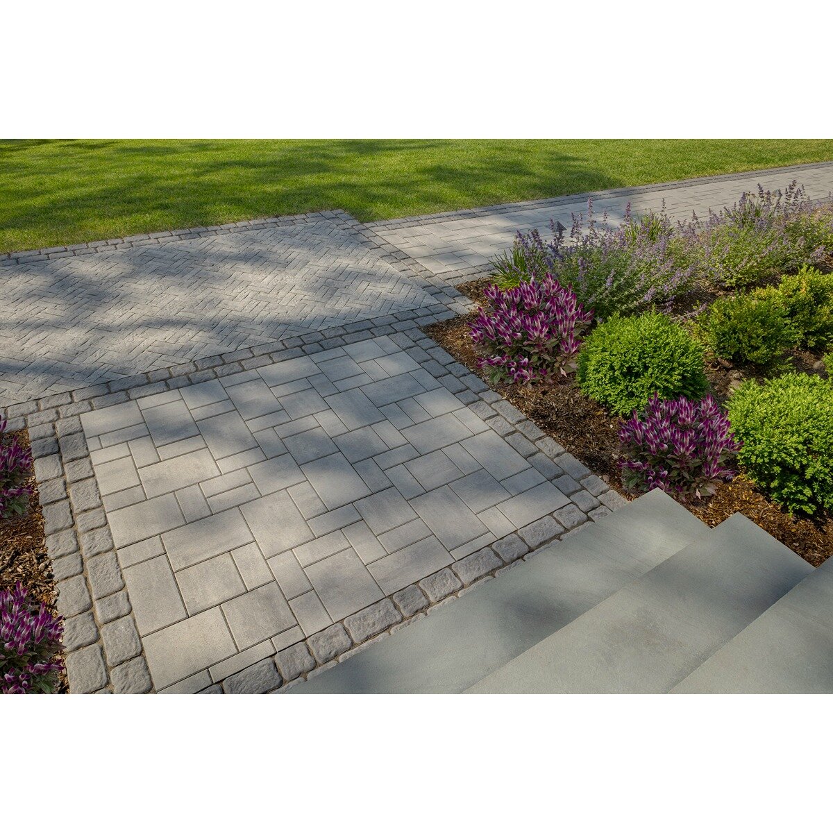 Cambridge Ledgestone Paver Smooth 3 pc. Design Kit Driftwood 2-3/8 in ...