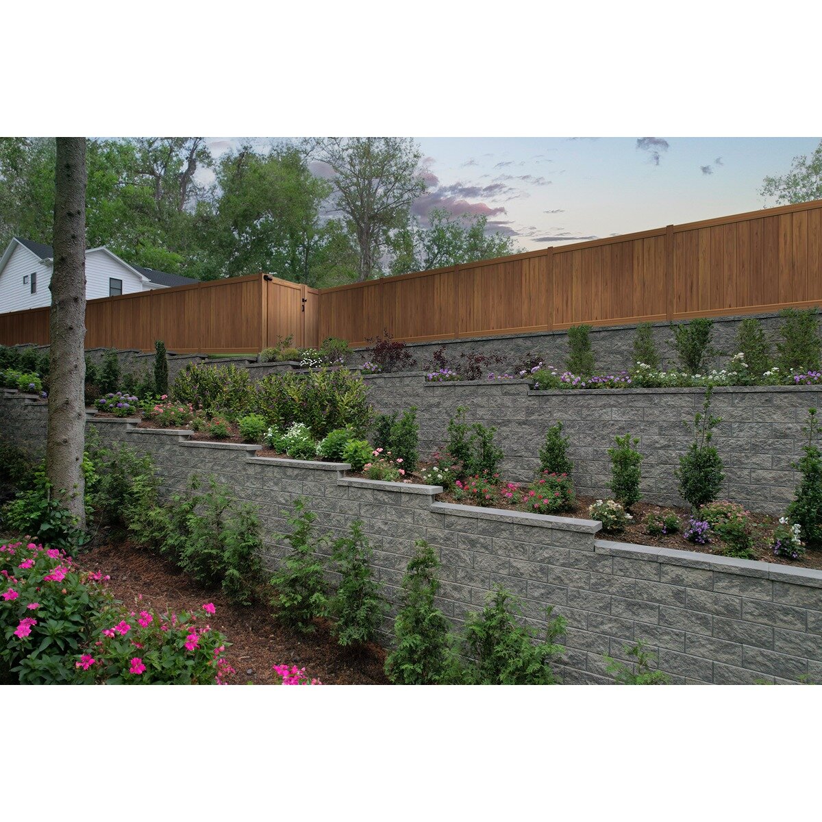 Cambridge Sigma Wall Split Face Sahara/Chestnut 18 in. x 12 in. x 8 in ...