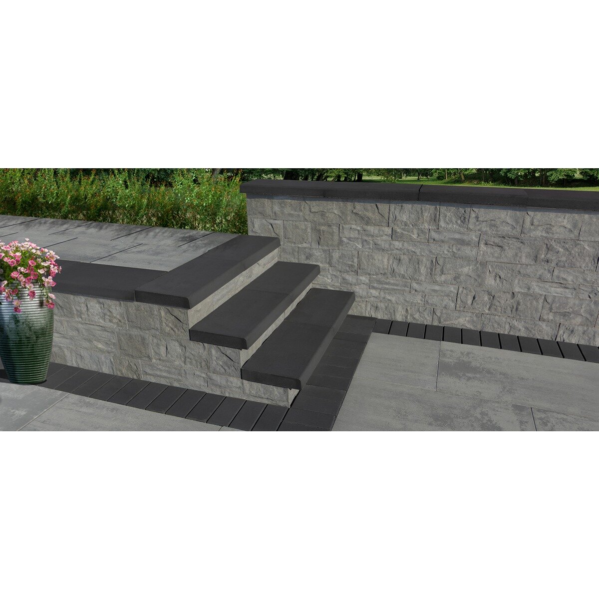 Cambridge Cast Stone Canyon Ledge Water Table Sill w/ Rock Face Autumn ...