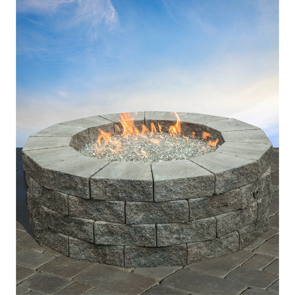 Cambridge Pyzique Fire Pit Kit Split Face Onyx/Natural | SiteOne