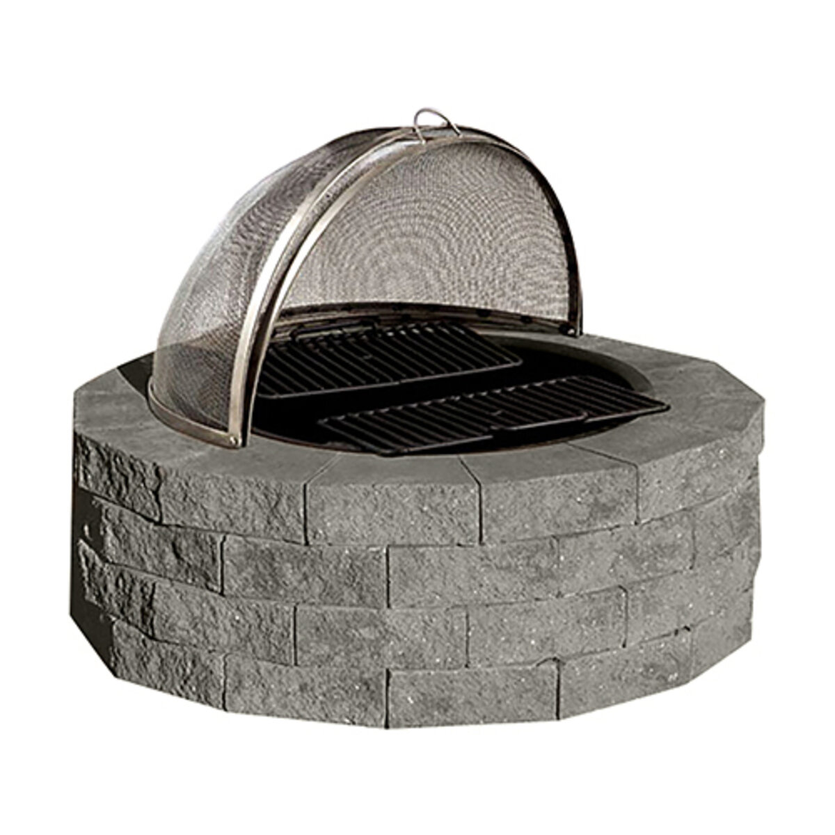 Cambridge Pyzique Split Face BBQ & Fire Pit Kit Onyx Na | SiteOne