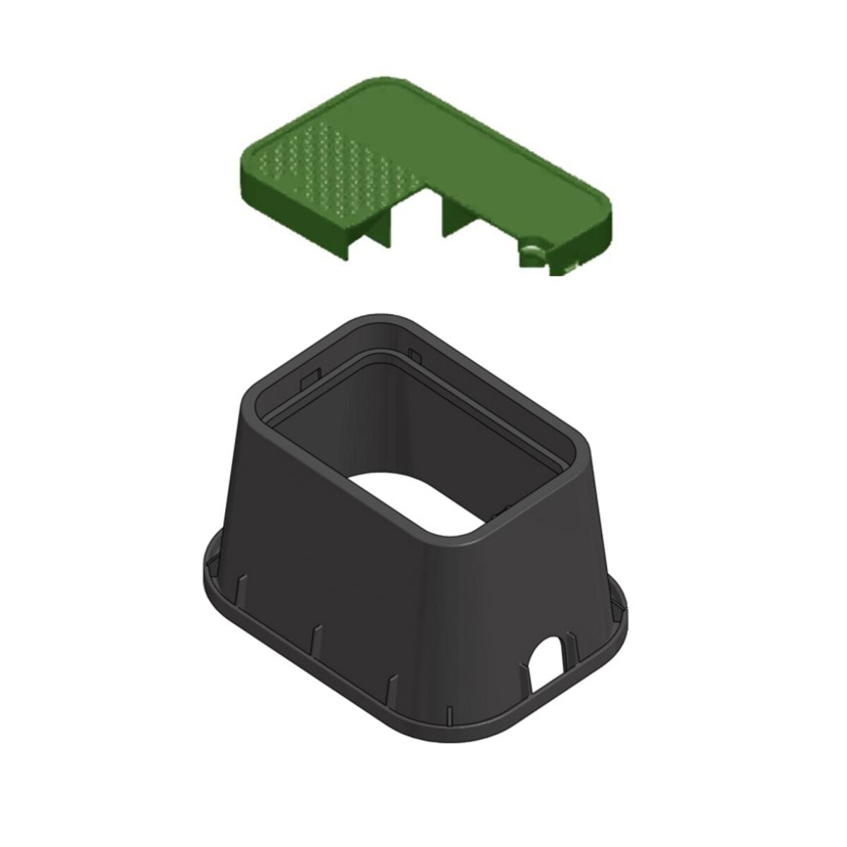 Carson Spec Rectangle Box & T Cover Green ICV No MsHl 14 in. x 19 in. x ...