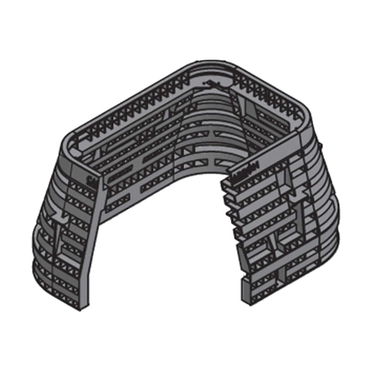 Carson Enclosure Box 36 Series Gray HDPE Rectangular 36 in. x 36 in. x ...