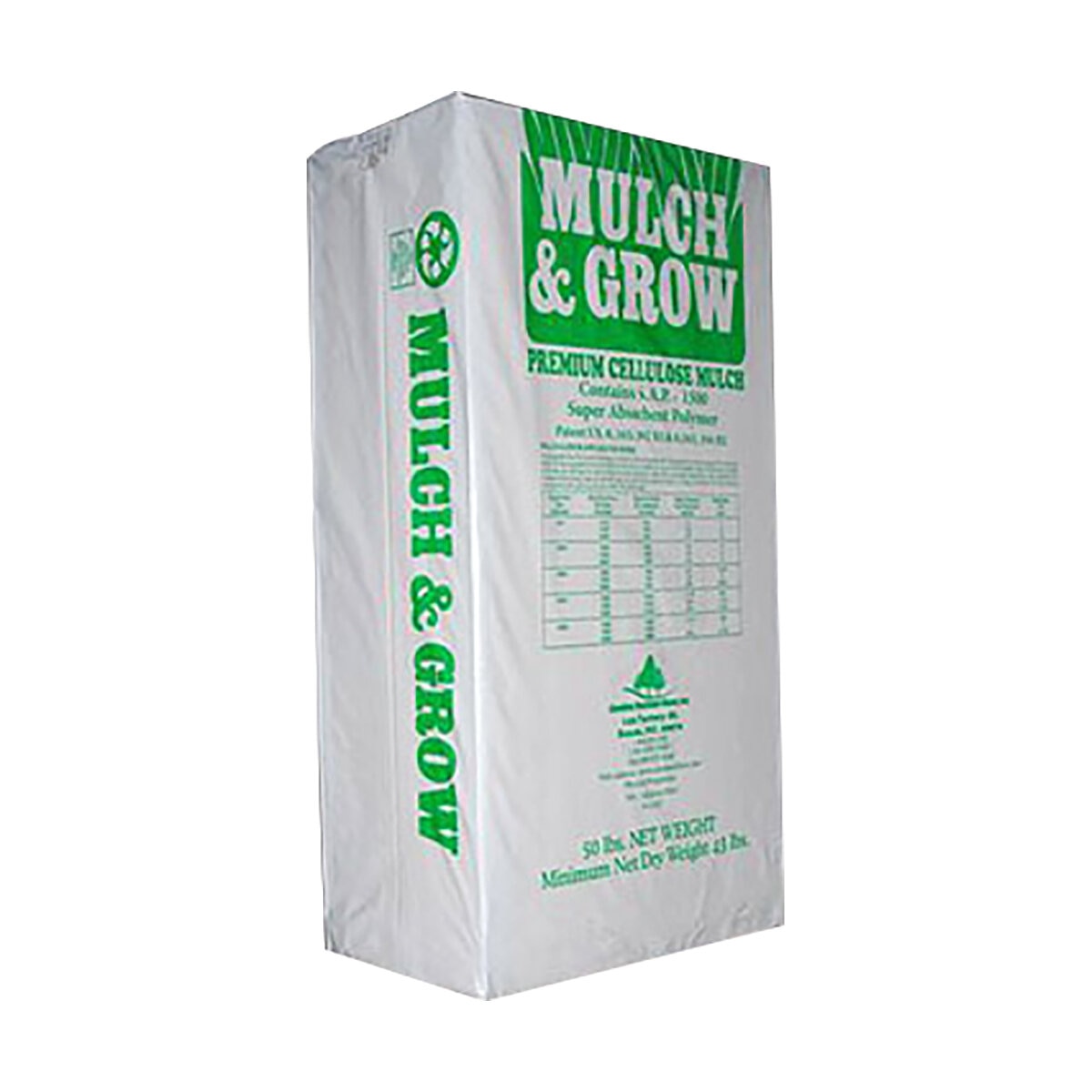 Cherokee Mulch & Grow Premium Cellulose Mulch with SAP 1500 (50 lb ...
