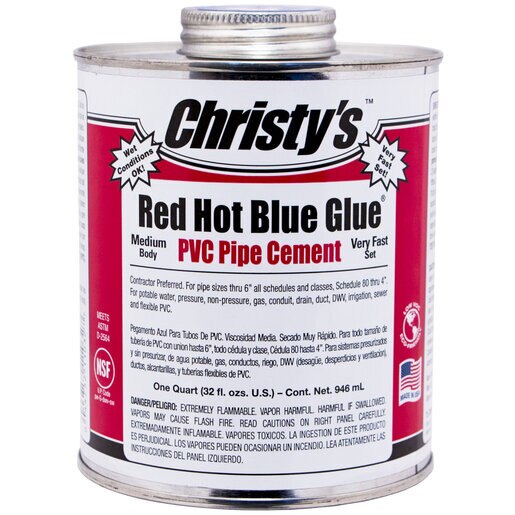 Christy's Red Hot Blue PVC Cement Low VOC Medium Body | SiteOne US
