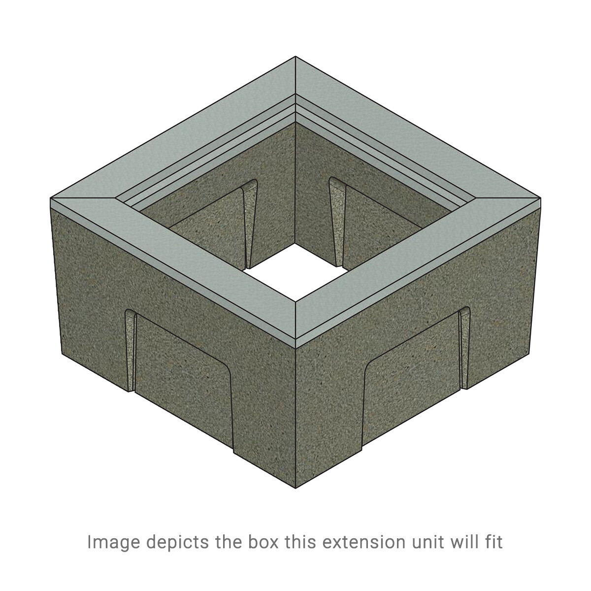 Christy V64 Drain Box Extension Square 12 in. Concrete | SiteOne US