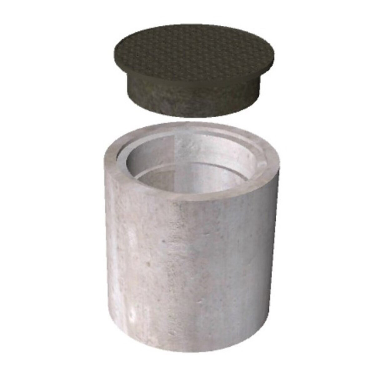 Christy Valve Box Lid Round 11 in. Drop-in Black Cast Iron w/Bolt ...