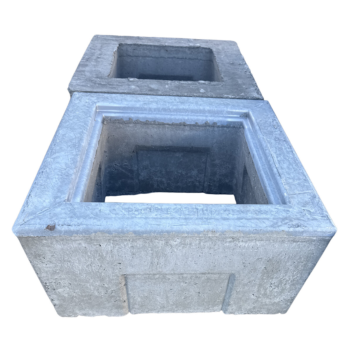 Christy Traffic Valve Box G05 Concrete Round 10-3/8 in. x 12 in. H w/ 2 ...