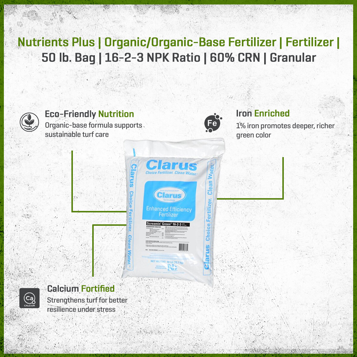 Nutrients Plus Organic/Organic-Base Fertilizer 16-2-3 Screamin Green 60 ...