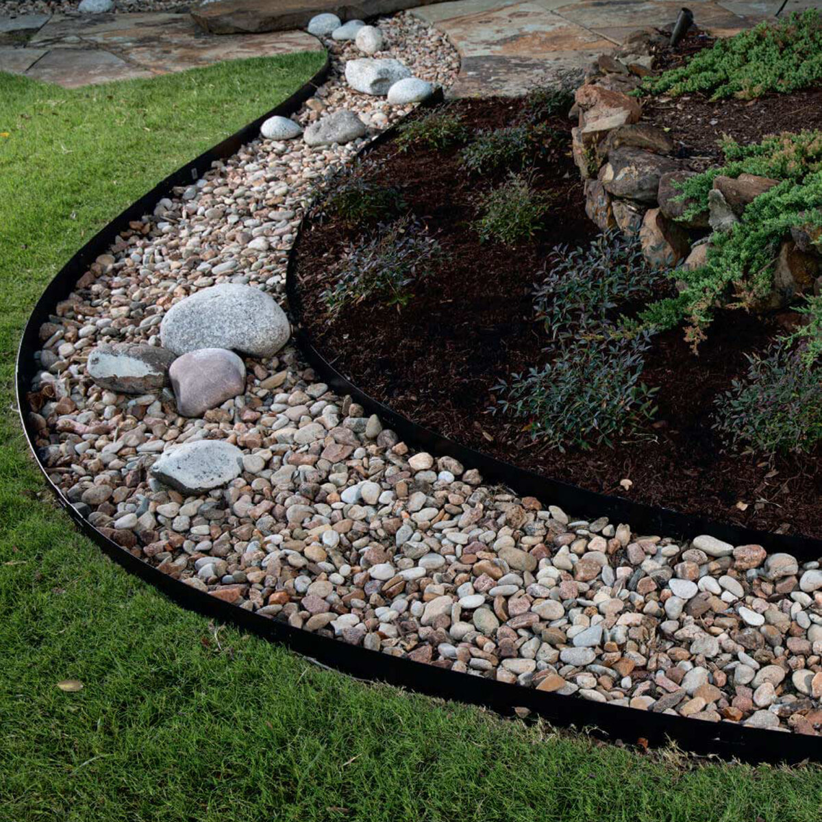Colmet Steel Landscape Edging Black 7 Gauge 3/16 in. x 6 in. x 10 ft ...