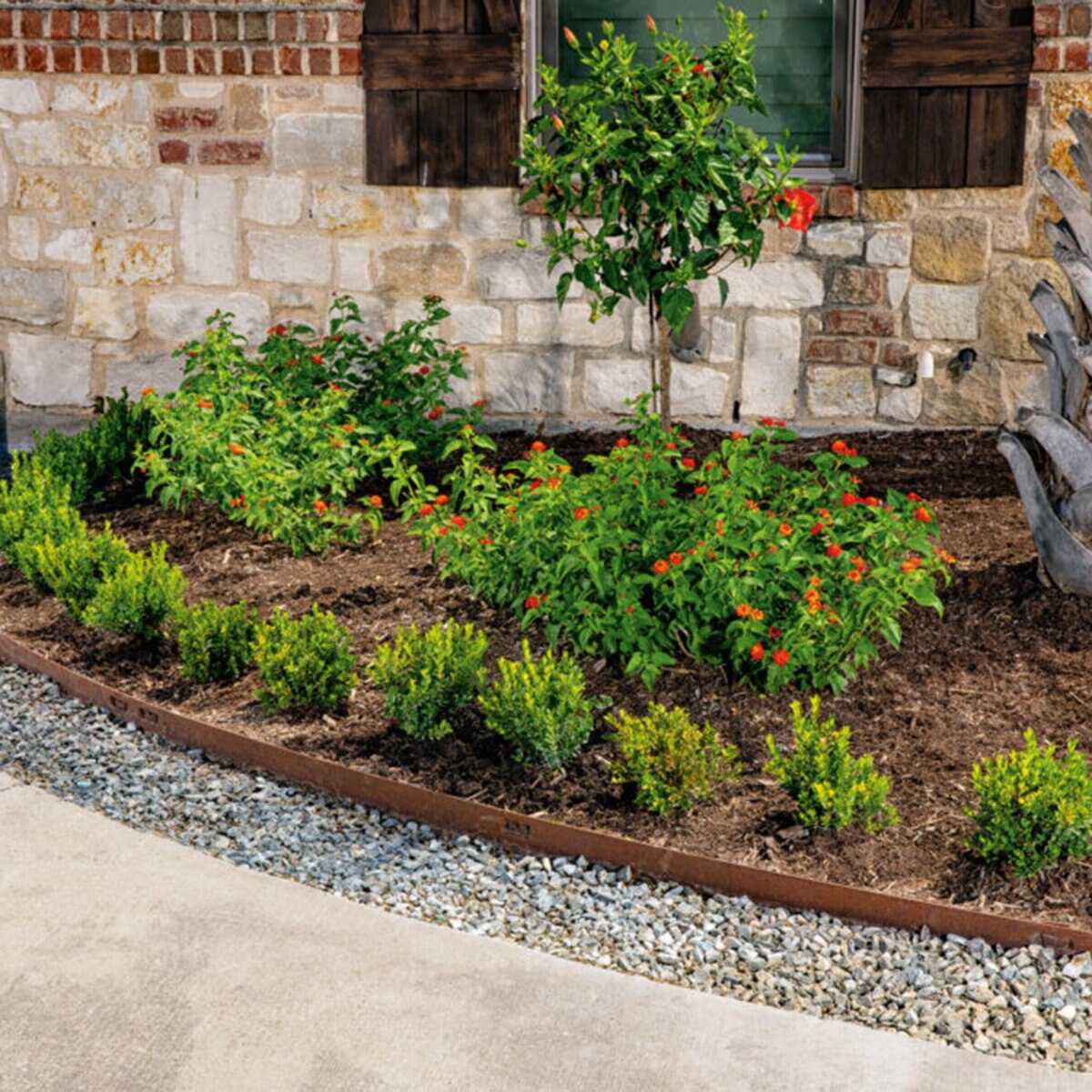 Colmet Steel Landscape Edging Brown 14 Gauge 1/16 in. x 6 in. x 10 ft ...