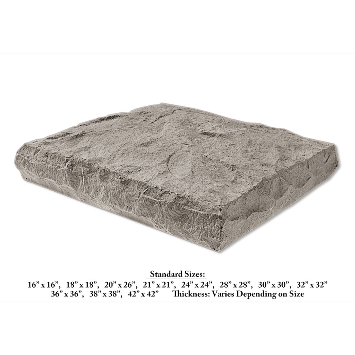 Coronado Stone Chiseled Stone Post Cap Light Gray 28 in. x 28 in | SiteOne