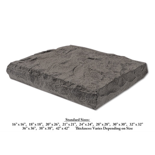 Coronado Stone Chiseled Stone Post Cap Charcoal 24 in. x 24 in | SiteOne