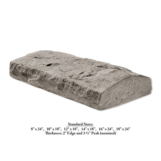 Coronado Stone Chiseled Stone Wall Cap Light Gray 18 in. x 24 in | SiteOne
