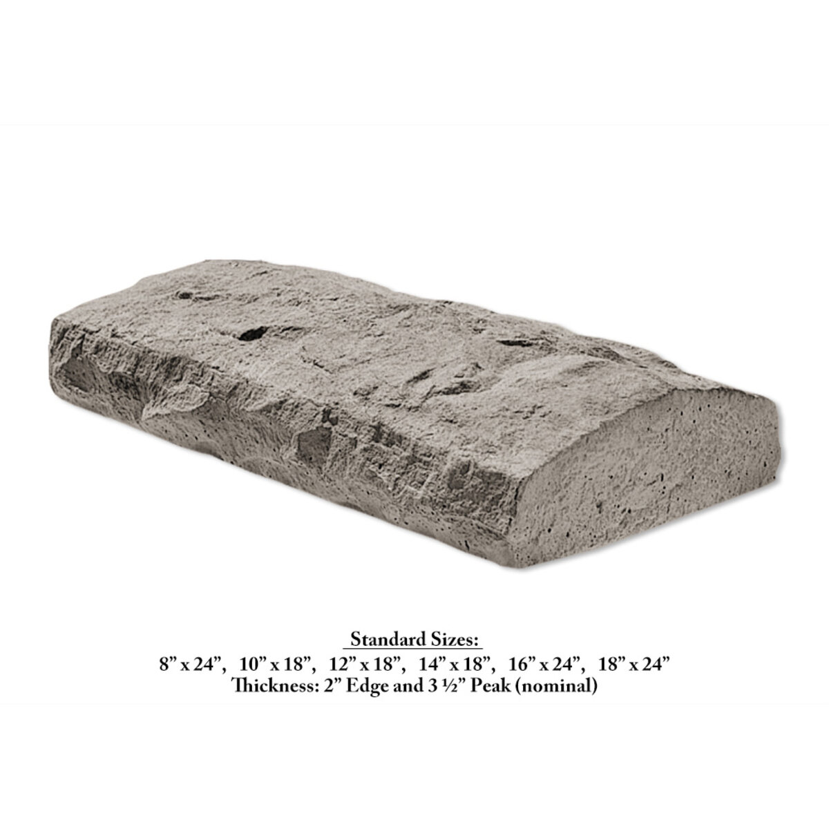 Coronado Stone Chiseled Stone Wall Cap Light Gray 12 in. x 18 in ...