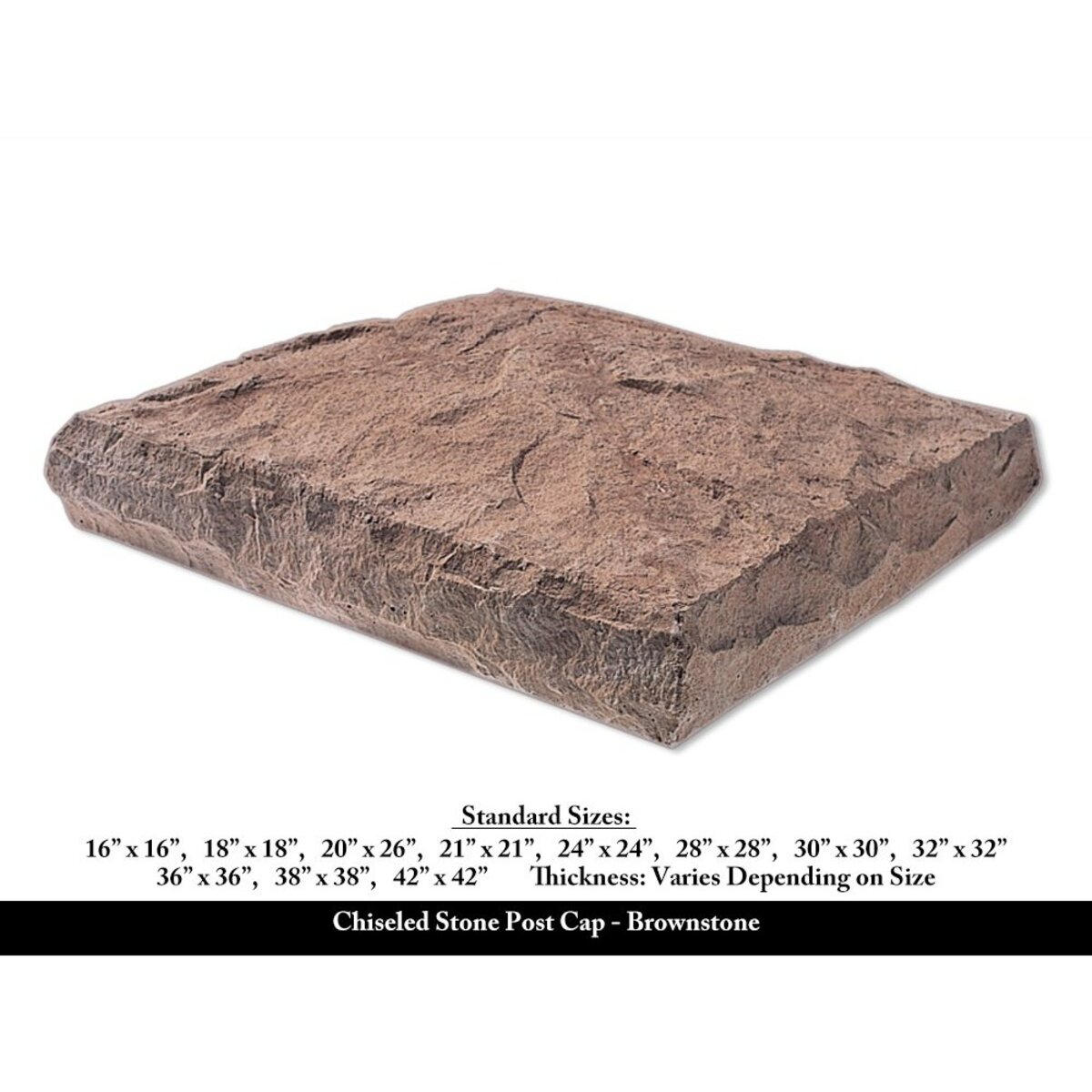 Coronado Stone Post Cap Chiseled Stone Brownstone 24 in. x 24 in. (per ...
