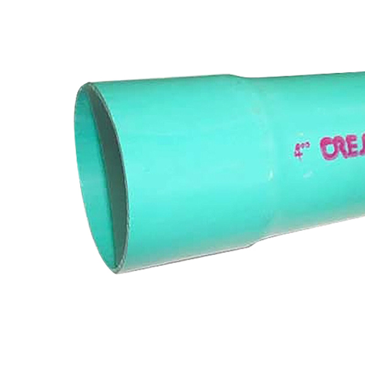 4 in. x 20 ft. Green PVC Sewer and Drain Pipe SDR-35 Bell End