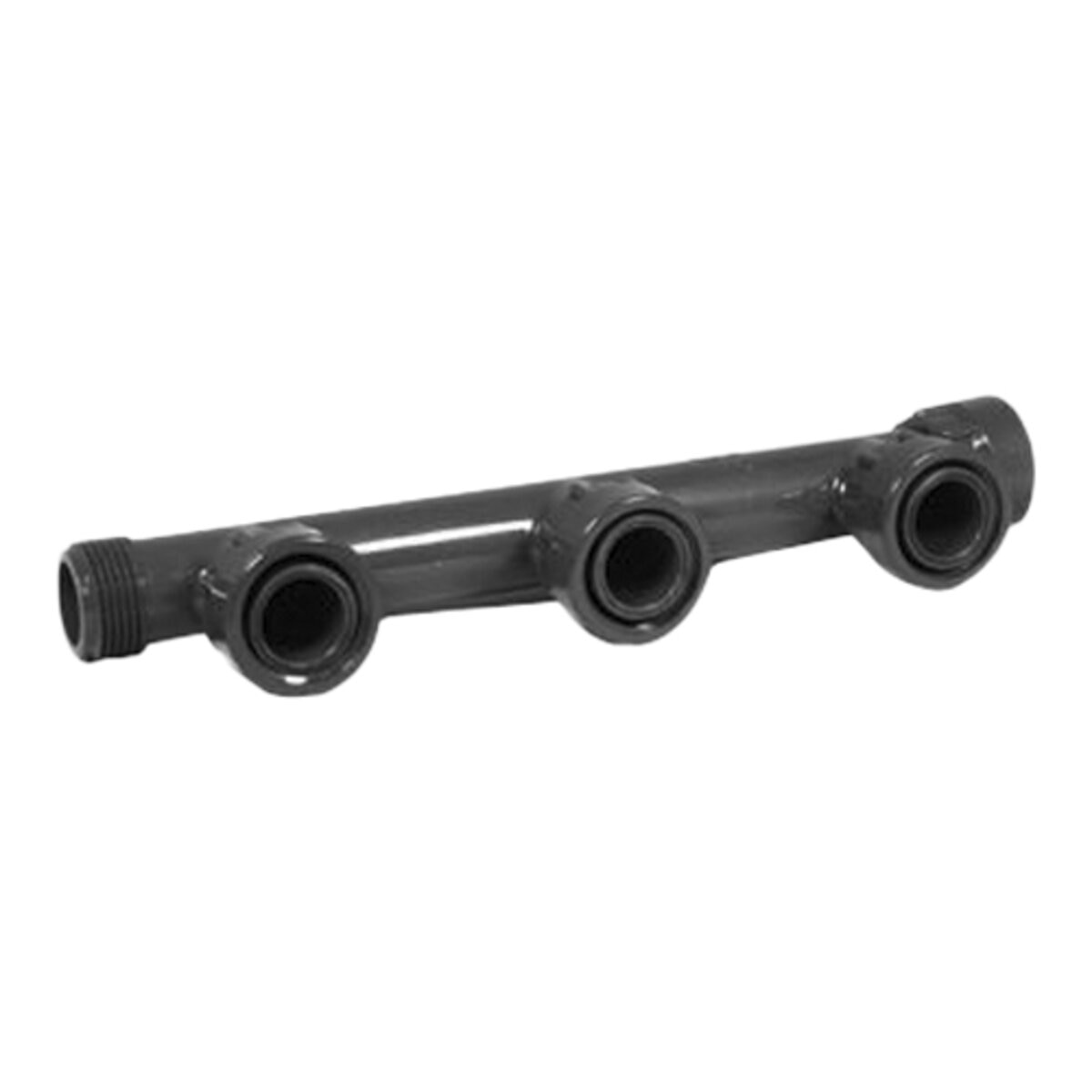 Dura Triple Port Manifold Tee 1 in. Swivel x MIPT x 3-Swivel with O ...