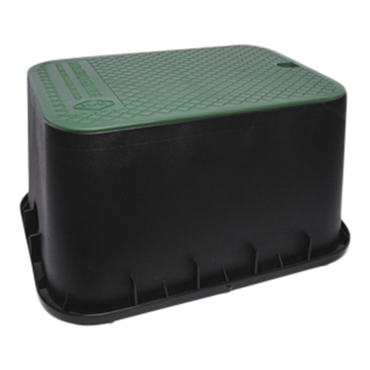 Dura Valve Box Rectangle 15 in. x 21 in. x 12 in. Black Box/Green Lid ...