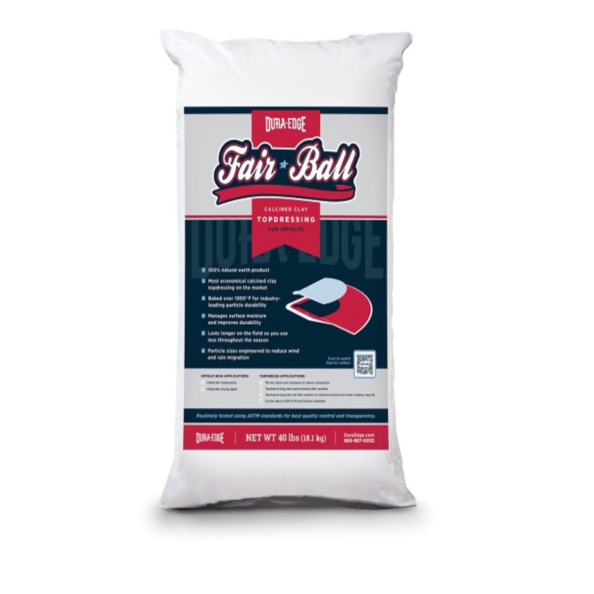 DuraEdge Fairball Infield Conditioner (Calcined Clay) 2,000 lb. tote ...