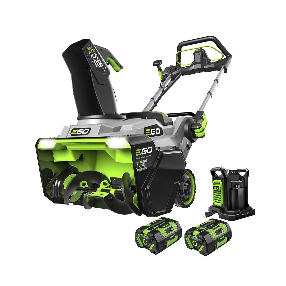 EGO 21 in. Single Stage Auger Propelled Snow Blower Kit (2x 7.5Ah ...