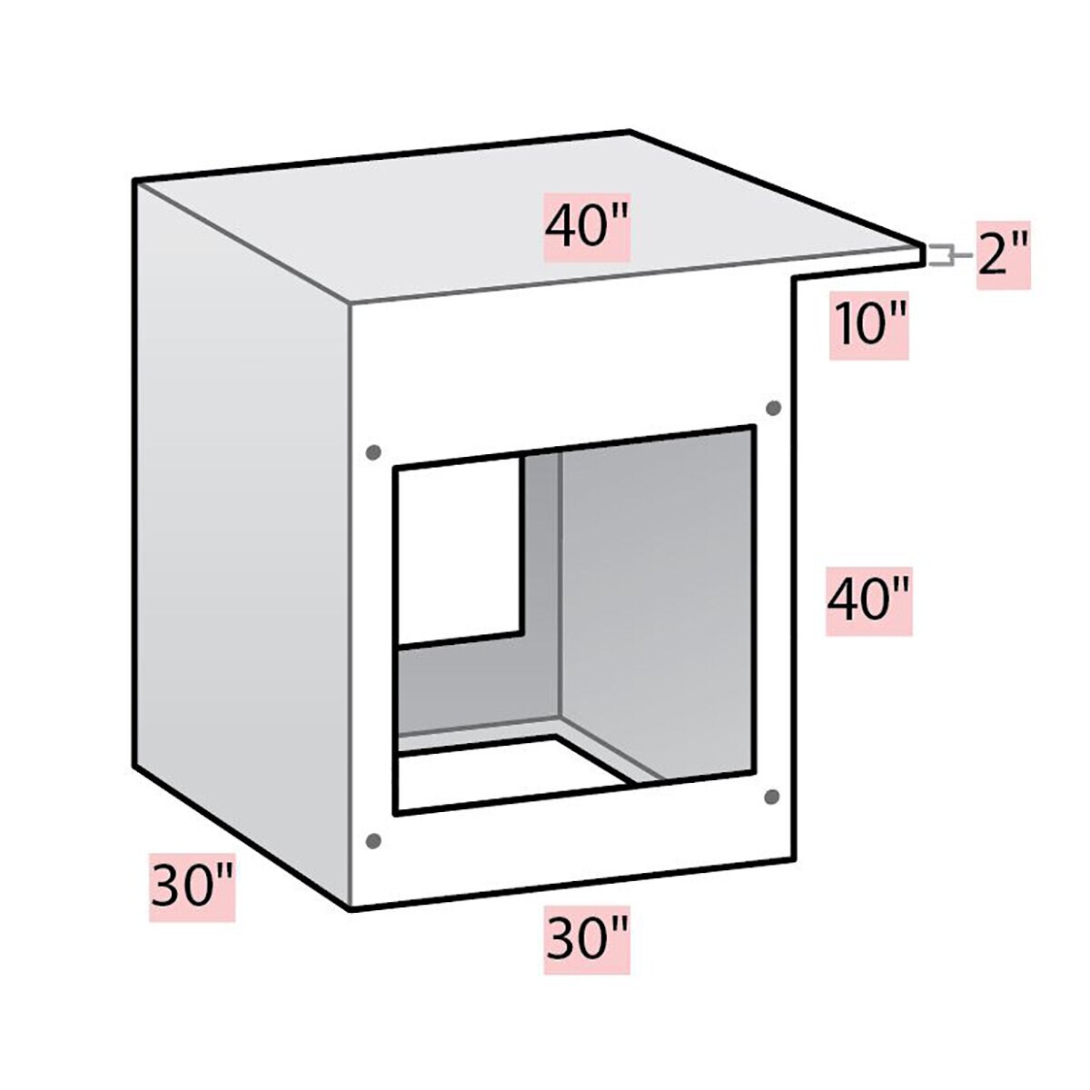 Kindred Outdoor Bar Height Cabinet Labor Saver 30 in. w/ 10 in ...