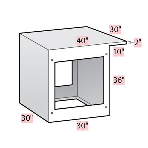 Kindred Stack Counter Height Cabinet W/Straight Cantilever Labor Saver ...