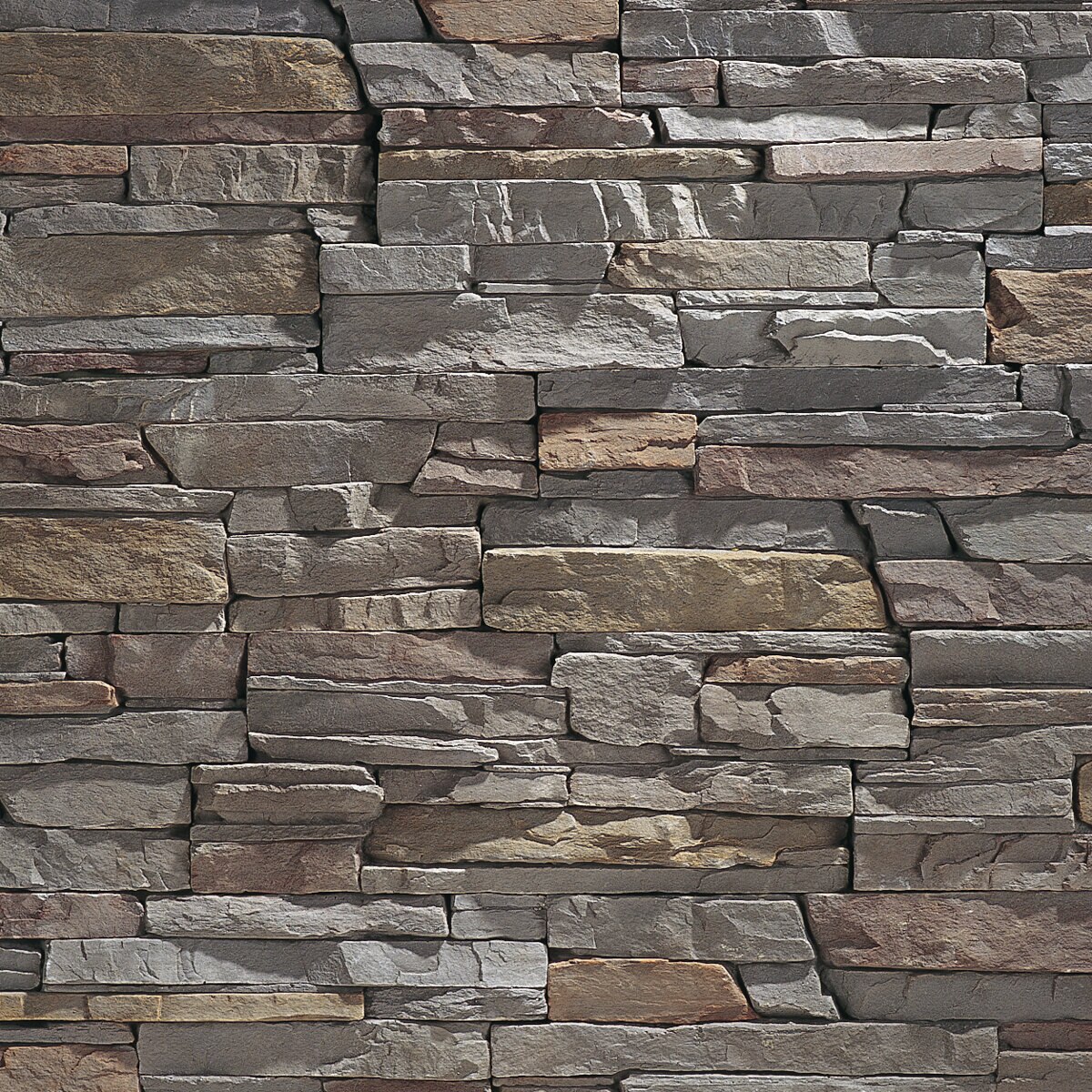 Eldorado Stacked Stone Flats Slate Gray Big Box (100 sq | SiteOne