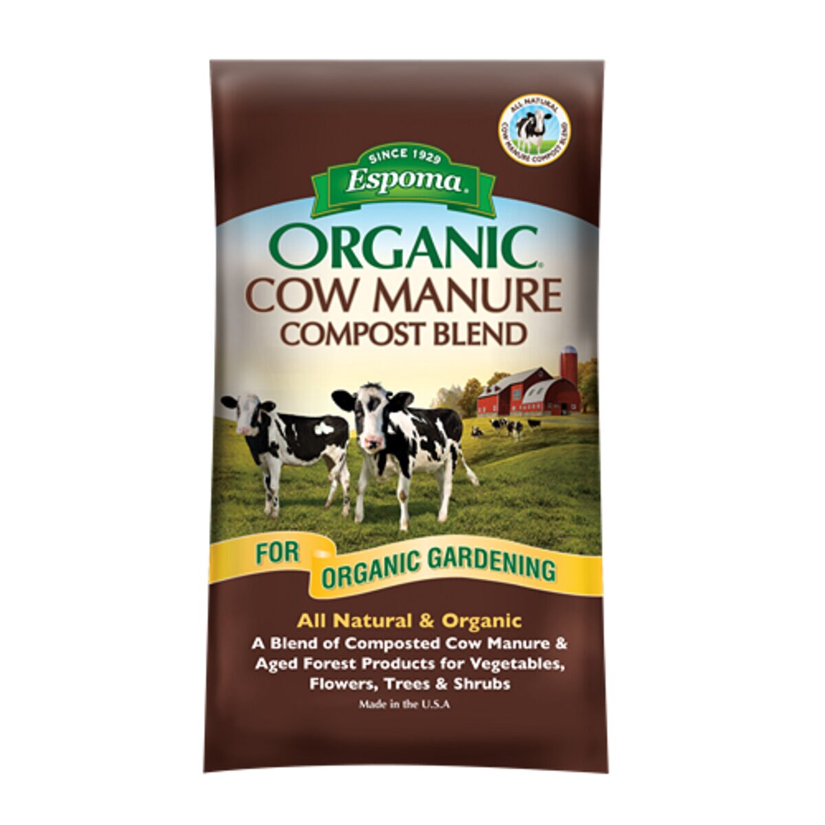 Espoma Organic Cow Manure Soil Amendment 1 cu. ft. Bag | SiteOne US