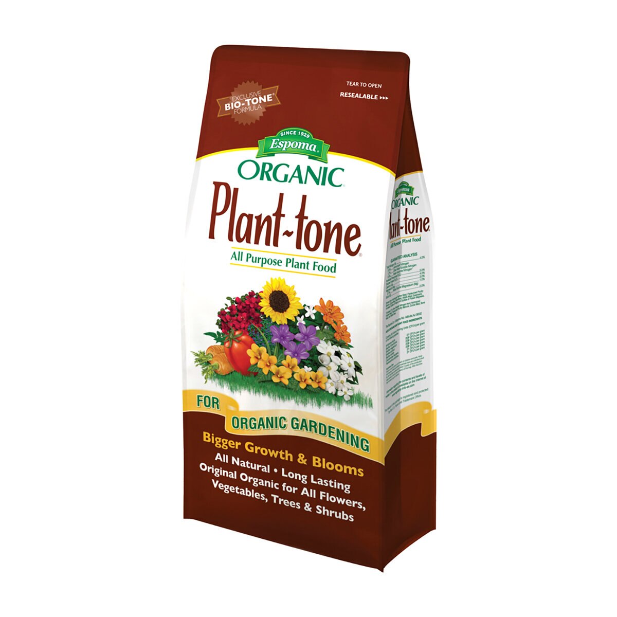 Espoma Organic Plant-Tone 5-3-3 Ornamental Granular Fertilizer 8 lb ...