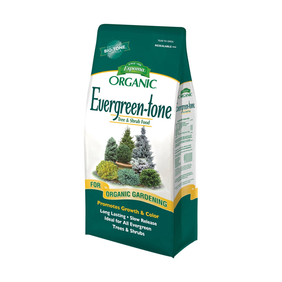 Espoma Organic Evergreen-Tone 4-3-4 Ornamental Granular Fertilizer 8 lb ...