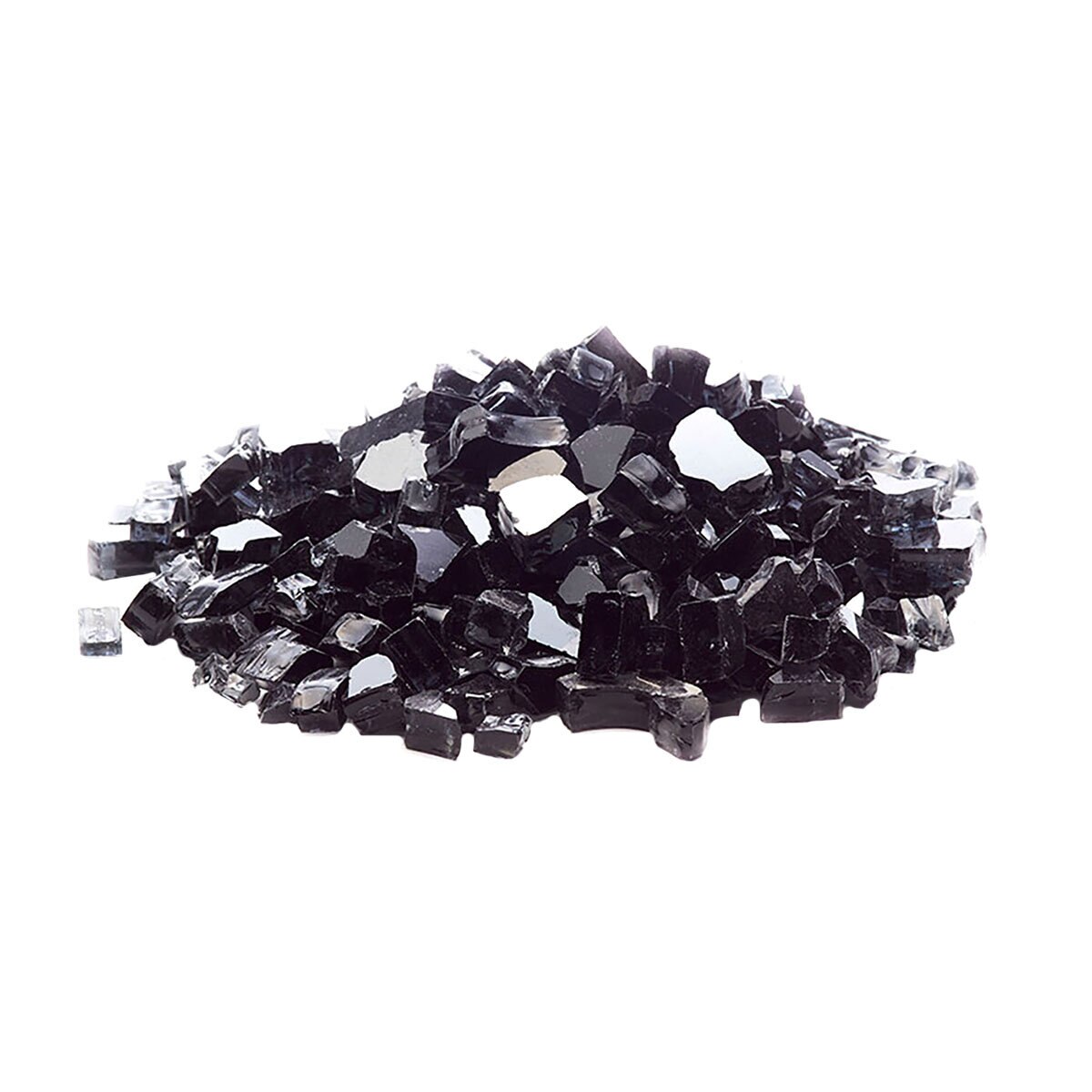 Exotic Fire Glass Reflective Black 12 lbs | SiteOne US