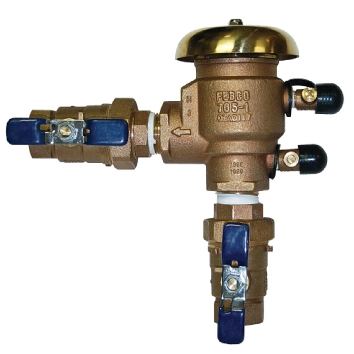 Febco 765 Pressure Vacuum Breaker 1 in. Bronze With Union Ball Valve ...