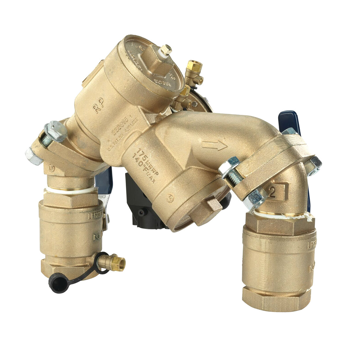 FEBCO 825YA Angle Pattern Reduced Pressure Zone Assembly w/ Ball Valves ...