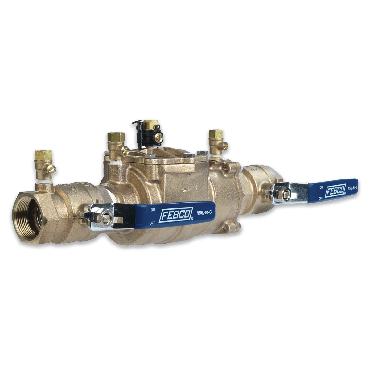 FEBCO 850 Double Check Assembly w/ Ball Valves 1-1/2 in. Bronze w ...