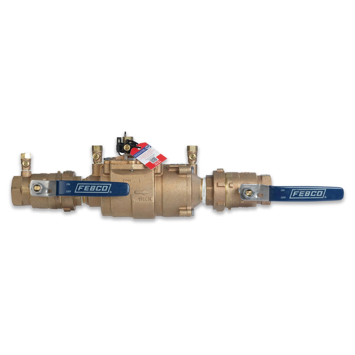 FEBCO 850U Double Check Assembly w/ Unions 1-1/2 in. Bronze w/ Freeze ...