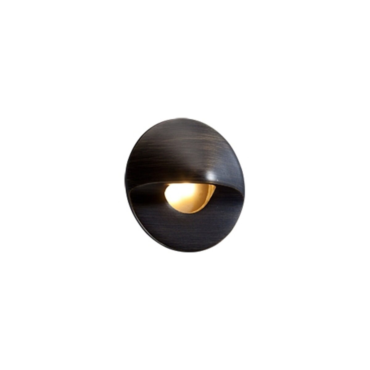 FX MO Dimmable Wall Light Round Brass Housing Flat Black LED 6W 2700K ...